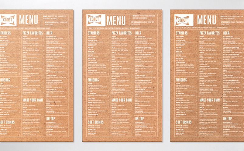 Ping Pong Menu